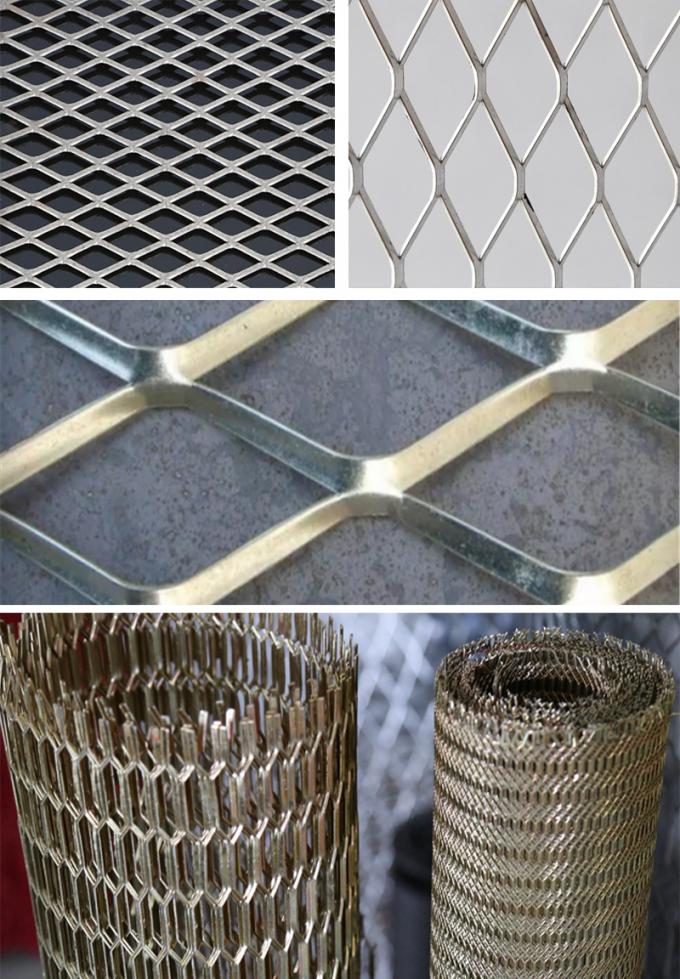 PVC Painted Galvanized Expanded Metal Mesh / Perforated Stretched Steel ...
